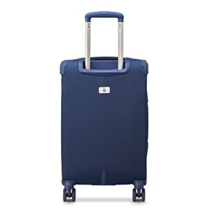 DELSEY Paris Helium DLX Softside Expandable Luggage with Spinner Wheels, Navy Blue, Carry on 20 Inch