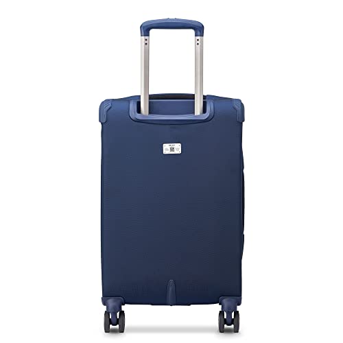 DELSEY Paris Helium DLX Softside Expandable Luggage with Spinner Wheels, Navy Blue, Carry on 20 Inch