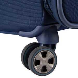 DELSEY Paris Helium DLX Softside Expandable Luggage with Spinner Wheels, Navy Blue, Carry on 20 Inch