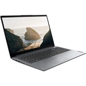 Lenovo Ideapad 1 Laptop, 15.6" HD Screen, AMD Athlon Silver 3050U, 8GB RAM, 256GB PCIe SSD + 128GB eMMC, Webcam, HDMI, Type-C, Wi-Fi 6, Media Card Reader, Windows 11 Home