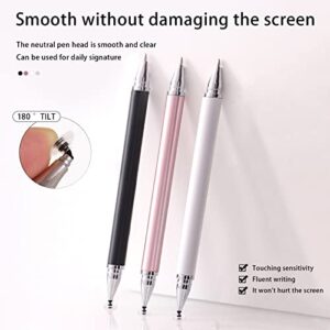 Fourmor Universal Stylus Pens for Touch Screens ，(3 Pcs) - StylusHome Magnetic Disc Universal Stylus Pens Touch Screens for Apple/iPhone/Ipad pro/Air/Android All Touch Screens - Black/White/Rose Gold