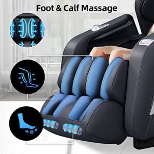 iRest A306 2023 Massage Chair, Full Body Zero Gravity Recliner with Yoga Stretching, Intelligent Voice Control, SL Track, Foot Rollers, Airbags, Heating, and Bluetooth (Black)