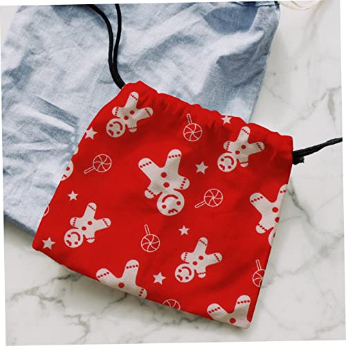 Ciieeo 60 pcs for Xmas Bag Red Bundle Doll Scraps Cloth Patchwork Floral Fat Christmas Wreath Pre-Cut Printed Sewing Supplies Dress Crafting Quarters Quilting Fabrics Multi-Color Craft