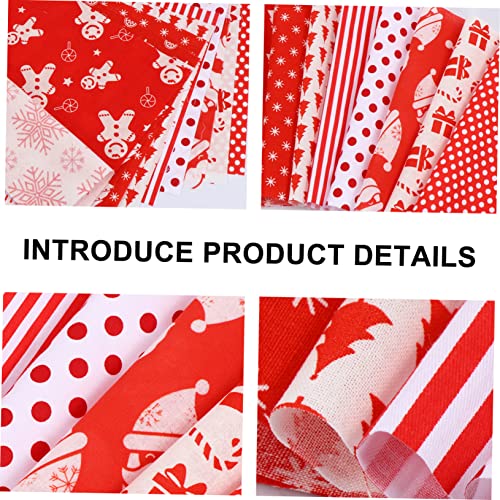 Ciieeo 60 pcs for Xmas Bag Red Bundle Doll Scraps Cloth Patchwork Floral Fat Christmas Wreath Pre-Cut Printed Sewing Supplies Dress Crafting Quarters Quilting Fabrics Multi-Color Craft