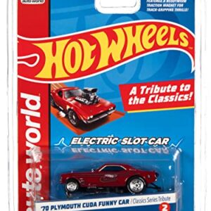 Auto World Hot Wheels Classics 4Gear - 1970's Plymouth Cuda HO Scale Slot Car