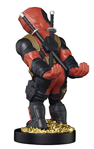 Exquisite Gaming Cable Guy: Phone/Controller Holder & Cable Guys - Marvel Deadpool Rear View Charging Phone and Controller Holder - Electronic Games, Red