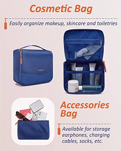 BAGSMART Packing Cubes for Suitcase, 8 Set Travel Packing Organizers Cubes, Lightweight Travel Cubes with Laundry Bag, Durable Luggage Suitcase Organizer Bag Set with Shoe Bag Blue