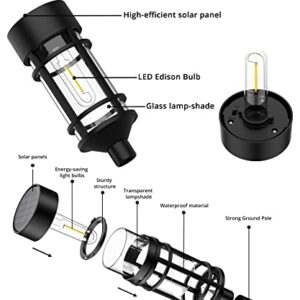 ILANCK Solar Pathway Lights 8 Pack, Bright Solar Lights Outdoor Waterproof IP65, LED Solar Garden Lights Metal Landscape Lighting for Yard, Lawn, Driveway…