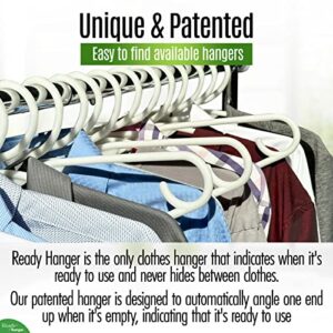 40 Plastic Hangers That Automatically Show They are Ready to Use, Extra Closet Space, Don't Stretch Shirt Collars