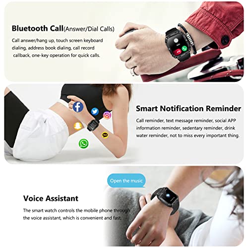 Smart Watches for Men, Bluetooth Call (Answer/Make Call) Smartwatch IP68 Waterproof Fitness Watch Tracker for Android iOS iPhones with Heart Rate Blood Pressure SpO2, 1.95" Tactical Sports Smartwatch