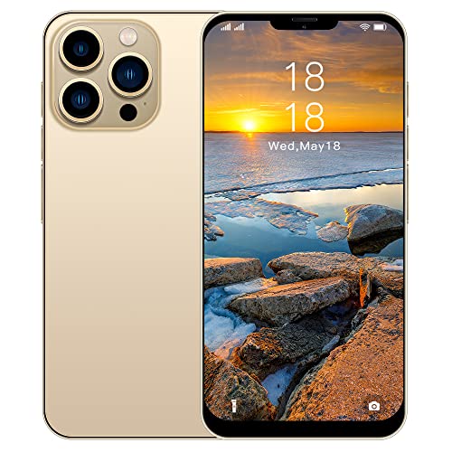 QIMHAI 6.7Inch ip14pro Unlocked Cell Phone Android Phones 2GB RAM+16GB ROM Full Screen Straight Talk Phone Dual Sim Boost Mobile Phones Smart Phones Unlocked New for Android10.0 (Gold)