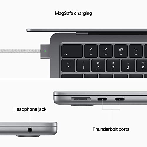 Apple 2022 MacBook Air with M2 chip, 8 core CPU, 10 core GPU, 16GB RAM, 1TB SSD Storage - Space Gray (Z15T0005K)