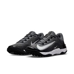 nike alpha huarache elite 4 baseball turf shoes black | gray size 7.5 medium