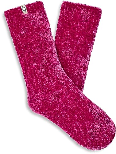 UGG Women's LEDA Cozy Sock, Solferino Pink, One Size