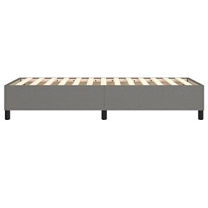 vidaXL Bed Frame, Mattress Foundation for Bedroom, Single Platform Bed with Wooden Slats Support, Dark Gray 39.4"x79.9" Twin XL Fabric