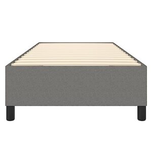 vidaXL Bed Frame, Mattress Foundation for Bedroom, Single Platform Bed with Wooden Slats Support, Dark Gray 39.4"x79.9" Twin XL Fabric