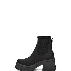 UGG Women's Brooklyn Chelsea Fashion Boot, Black Leather, 7