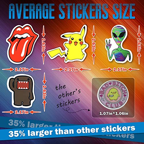 300 PCS Cool Brand Stickers for Water Bottles, 300 Pack Decals Laptop Hydroflask Skateboard Phone Stickers, Waterproof Vinyl Stickers for Teens Adults Kids