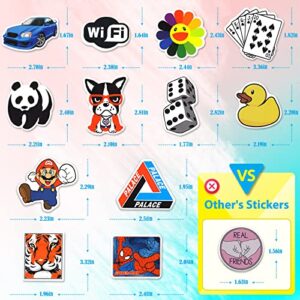 300 PCS Cool Brand Stickers for Water Bottles, 300 Pack Decals Laptop Hydroflask Skateboard Phone Stickers, Waterproof Vinyl Stickers for Teens Adults Kids