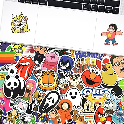 300 PCS Cool Brand Stickers for Water Bottles, 300 Pack Decals Laptop Hydroflask Skateboard Phone Stickers, Waterproof Vinyl Stickers for Teens Adults Kids