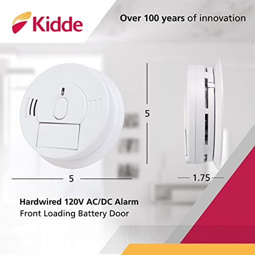 Kidde Smoke Detector, Hardwired Smoke Alarm, Pack of 6 & Smoke & Carbon Monoxide Detector, Battery Powered, Combination Smoke & CO Alarm, Voice Alert