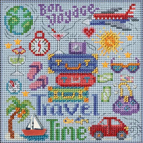 Mill Hill Travel Time Beaded Counted Cross Stitch Kit Buttons & Beads 2023 Spring Series MH142314