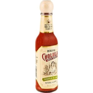 cholula tequila & lime reserva hot sauce (crafted with 100% agave tequila), 5 fl oz