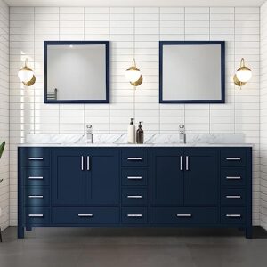 bell+modern big sur 84 in. w x 22 in. d navy blue double bath vanity