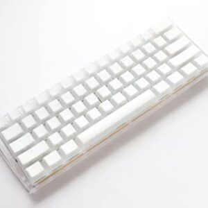 Ducky One 3 Mini Aura Clear White 60% Hotswap RGB LED Double Shot PBT Mechanical Keyboard Cherry MX Red