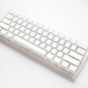 Ducky One 3 Mini Aura Clear White 60% Hotswap RGB LED Double Shot PBT Mechanical Keyboard Cherry MX Red