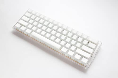 Ducky One 3 Mini Aura Clear White 60% Hotswap RGB LED Double Shot PBT Mechanical Keyboard Cherry MX Red