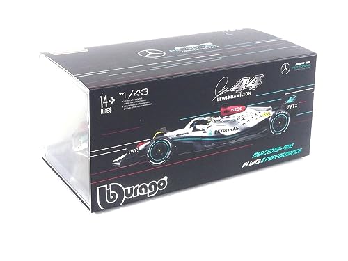 Bburago 1:43 F1 Merecedes W13 E Performance (2022) with #44 Hamilton Driver