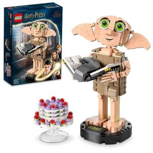 lego harry potter dobby the house-elf 76421 building toy set for 8 year old boys, girls, and kids; authentically detailed build and display model of a beloved character