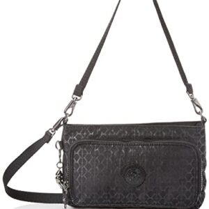 Kipling Women's Myrte Crossbody Handbag, Convertible Metallic Purse, Nylon Clutch and Waist Bag, Signature Emb