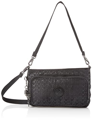 Kipling Women's Myrte Crossbody Handbag, Convertible Metallic Purse, Nylon Clutch and Waist Bag, Signature Emb