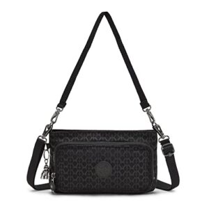 Kipling Women's Myrte Crossbody Handbag, Convertible Metallic Purse, Nylon Clutch and Waist Bag, Signature Emb