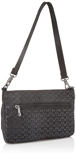 Kipling Women's Myrte Crossbody Handbag, Convertible Metallic Purse, Nylon Clutch and Waist Bag, Signature Emb