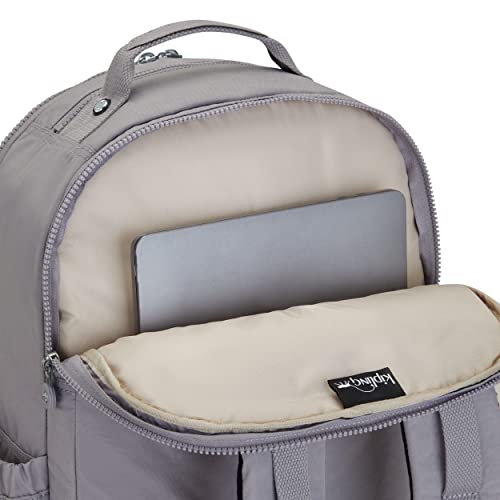 Kipling Women's Seoul Extra Large 17” Laptop Backpack, Durable, Roomy with Padded Shoulder Straps, Bag, Dove Grey, 34.5''L x 45''H x 23''D