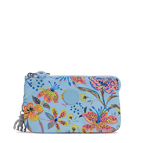 Kipling Women's Creativity Large Pouch, Versatile Cosmetics Kit, Lightweight Nylon Travel Organizer Wallet, Wild Flowers