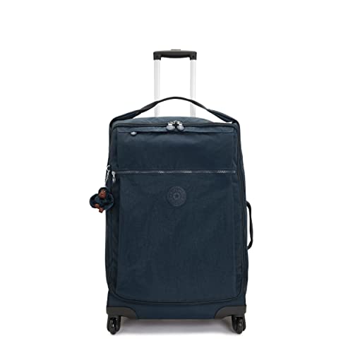 Kipling Women's Darcey Medium 26-Inch Softside Checked Rolling Luggage, 360 Degree Spinning Wheels, True Blue Tonal, 17.25'' L x 26.25'' H x 10.75'' D