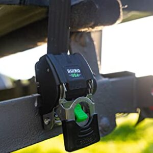 Rhino USA Retractable Transom Tie-Down Straps (2-Pack) - 3,000lb Guaranteed Max Break Strength, Heavy Duty 2" x 43" Marine Trailer Tie Downs for Boat, Jet Ski, Seadoo and More!