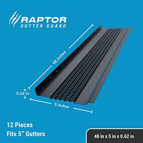 All-Aluminum, Raptor Gutter Guard in Black. Fits a 5" Gutter -48ft to a Box