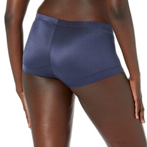 Maidenform Women's Microfiber Underwear Pack, Full Coverage Boyshort Panties, 3-Pack, Navy/Steel Grey/Camera Redy