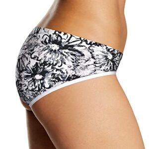 Maidenform Barely There Women's Underwear Bikini Pack, Invisible Look Panties, 3-Pack, Black/Marker Floral Print/Navy