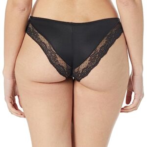 Maidenform Tanga Pack, Back Underwear, Cheeky Lace Panties for Women, 3-Pack, Black/Black/Black