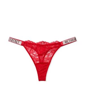 Victoria's Secret Women's Lace Thong Underwear, Women's Panties, Very Sexy Collection, Red (L)