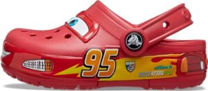 crocs crocband cars lightning mcqueen clogs, light up shoes, red, 11 us unisex little kid