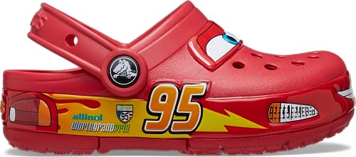 Crocs Crocband Cars Lightning McQueen Clogs, Light Up Shoes, Red, 11 US Unisex Little Kid