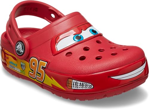 Crocs Crocband Cars Lightning McQueen Clogs, Light Up Shoes, Red, 11 US Unisex Little Kid