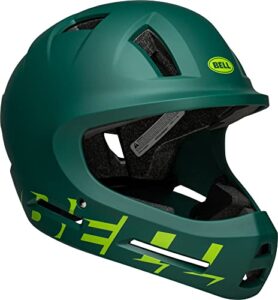 bell drop youth bmx bike and skate helmet, green